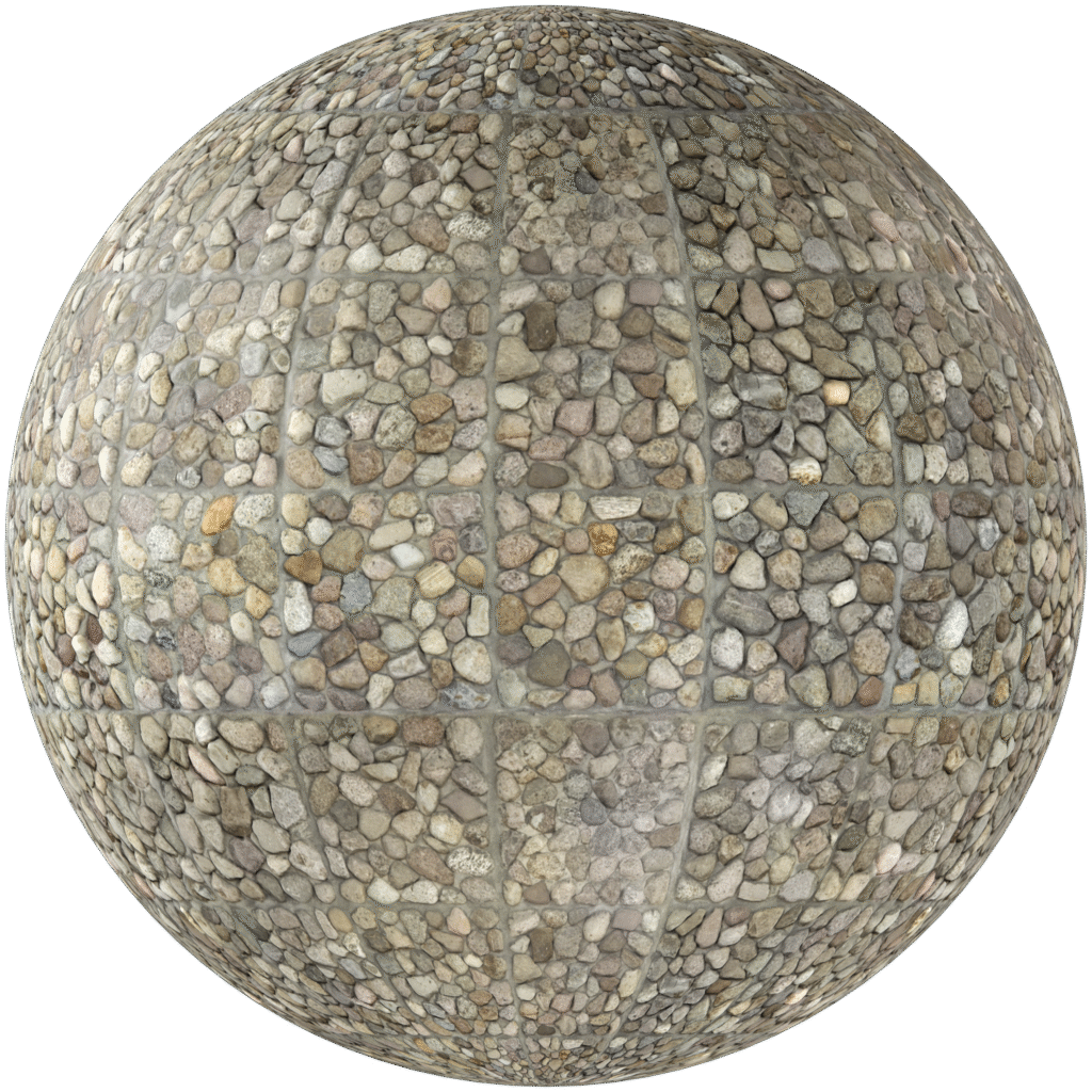Rocks Gravel Square Tiles Beige 01 – Materiarch